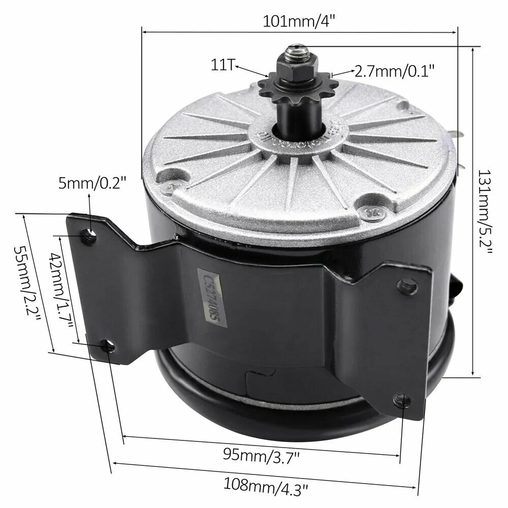 Щеточный мотор 36 В 350 Вт для скутера Razor E300 MX350 MX400, карманного велосипеда, квадроцикла