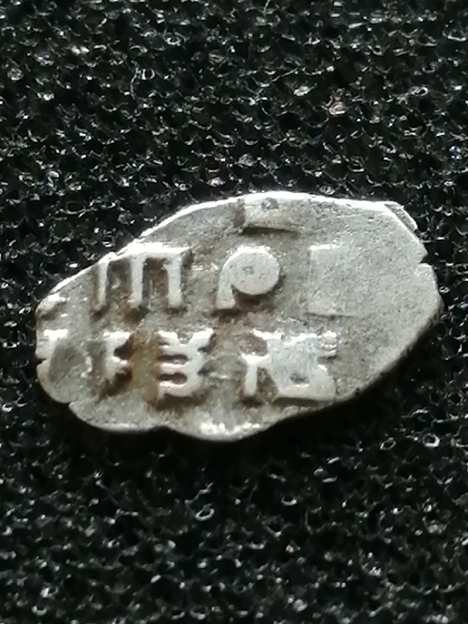 1 копейка . Пётр I . Подлинная царская монета . Российское Царство . Чешуя . Чешуйка . Петр 1 Алексеевич . №620