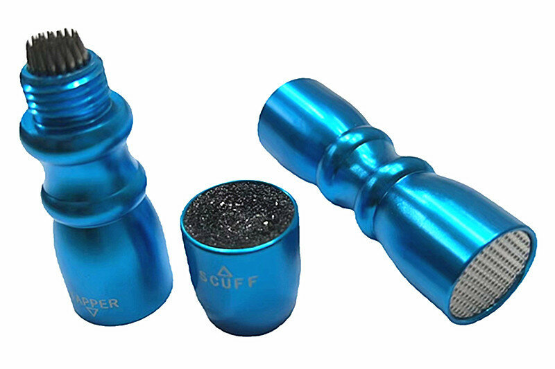 Инструмент для бульварного клуба из кожи для прокола головы [дрumming grinder] двухцелевого инструмента аксессуары для бильярда стол клуба кожаная головка для шлифования (Синий)