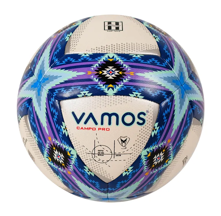 Мяч футбольный матчевый VAMOS CAMPO PRO №4 BLU 20 панелей