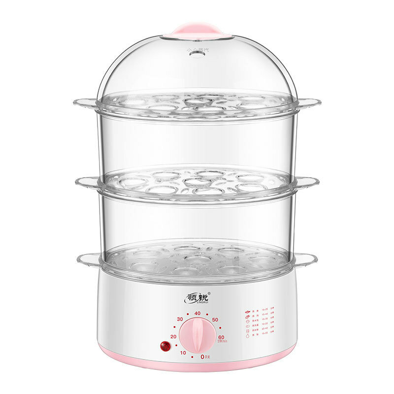 Мини-маленький электрический пароварка с таймером, многофункциональная бытовая пароварка с двойным, тройным и многослойным прозрачным завтраком