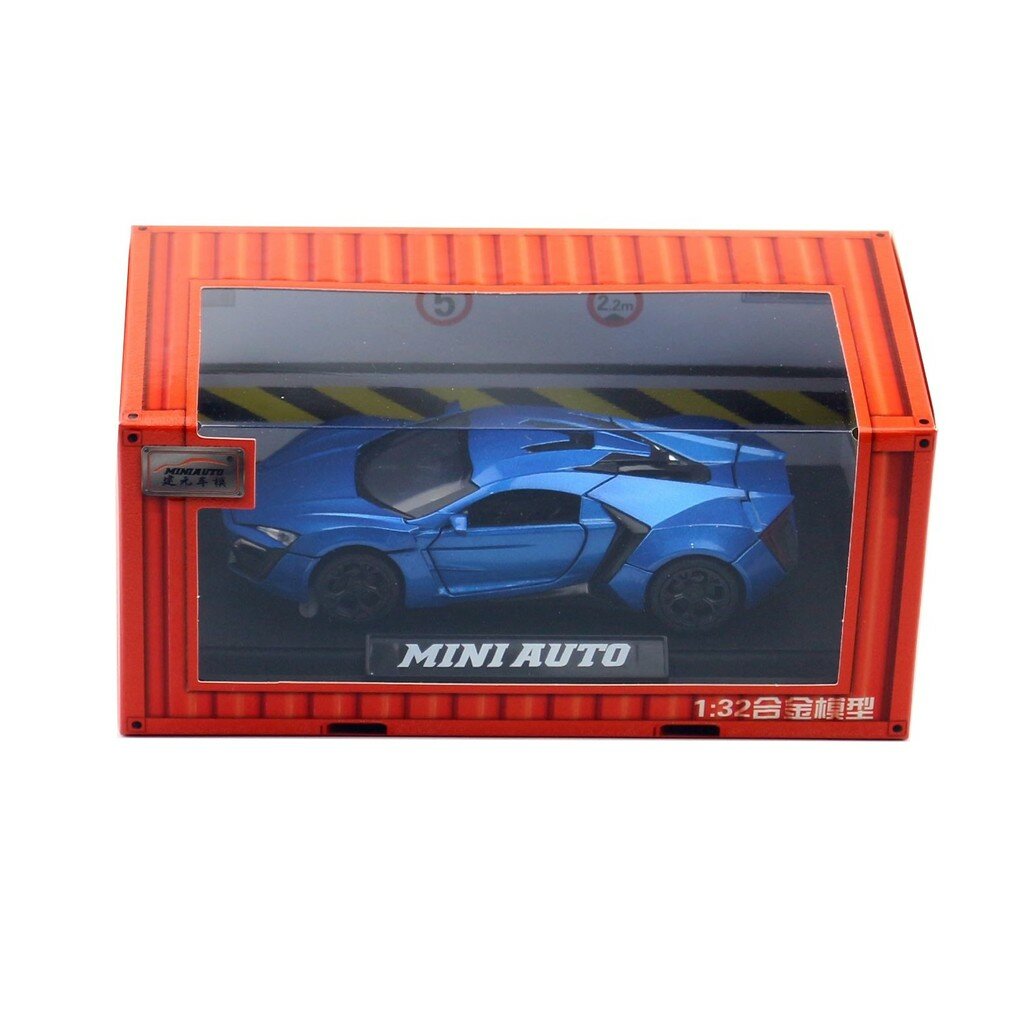 Модель автомобиля lykan hypersport из сплава fast furious с подсветкой и звуком для детской игровой комнаты синий