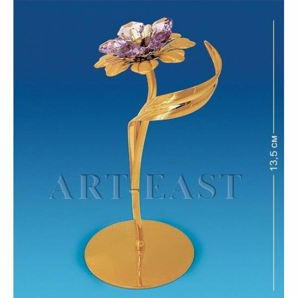 Фигурка Цветок с листочком с цв. кр. A12270 Crystal Temptations, Металл, кристалл