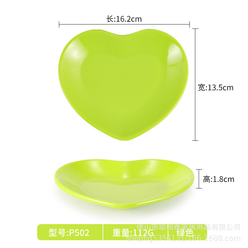 Меламин Творческий тарелка любовь тарелка фрукты блюдо пластик в форме сердца торт тарелка в форме завтрака блюдо