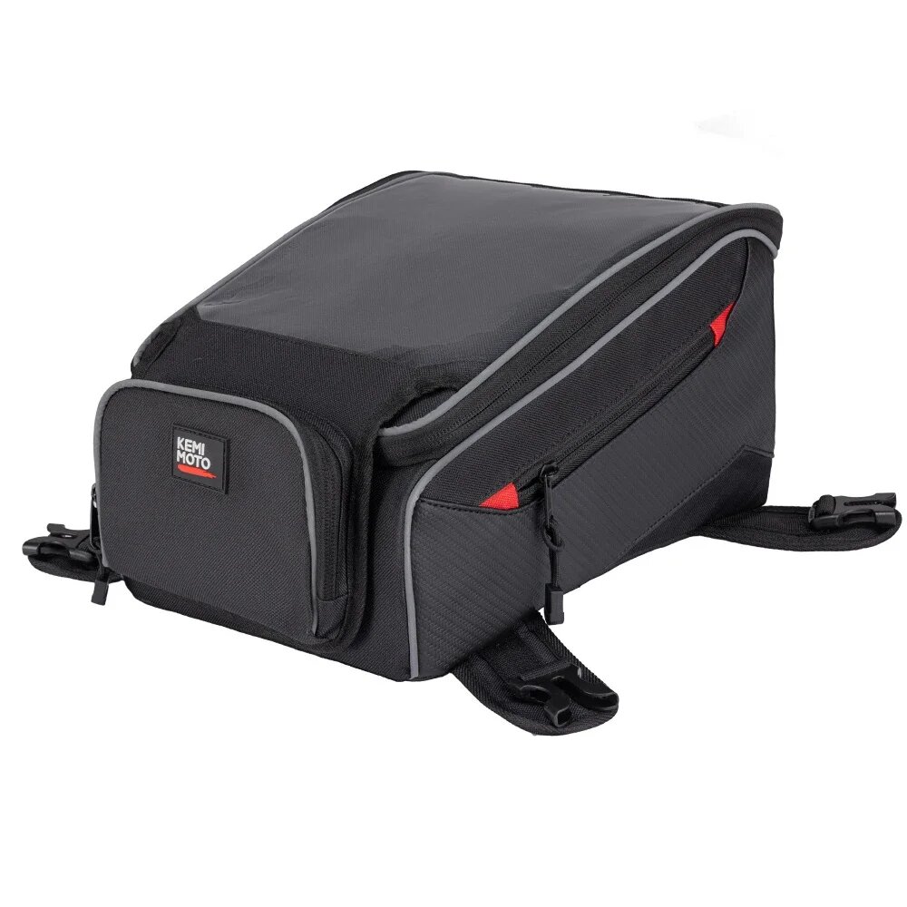 Сумка на бак для мотоцикла с сенсорным экраном и водонепроницаемой крышкой, 12 л, универсальная оксфордская сумка на бензобак для мотоцикла, сумка для большинства мотоциклов