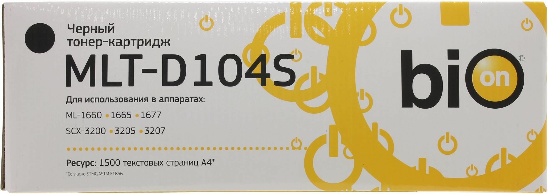 Картридж Bion BCR-MLT-D104S для SAMSUNG ML-1660/1665/166/SCX-3200/3205/3207