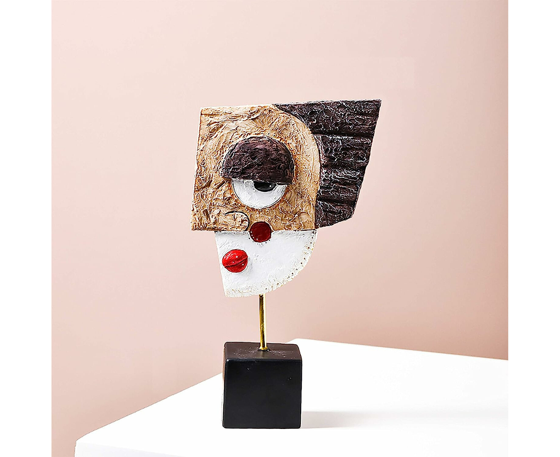 Скульптура из смолы для декора дома Smile Abstract, ручная работа, статуэтка, современный дизайн, для книжных полок, ТВ-стойки, гостиной, обеденного стола, спальни, офисного стола, шкафов, декоративные украшения