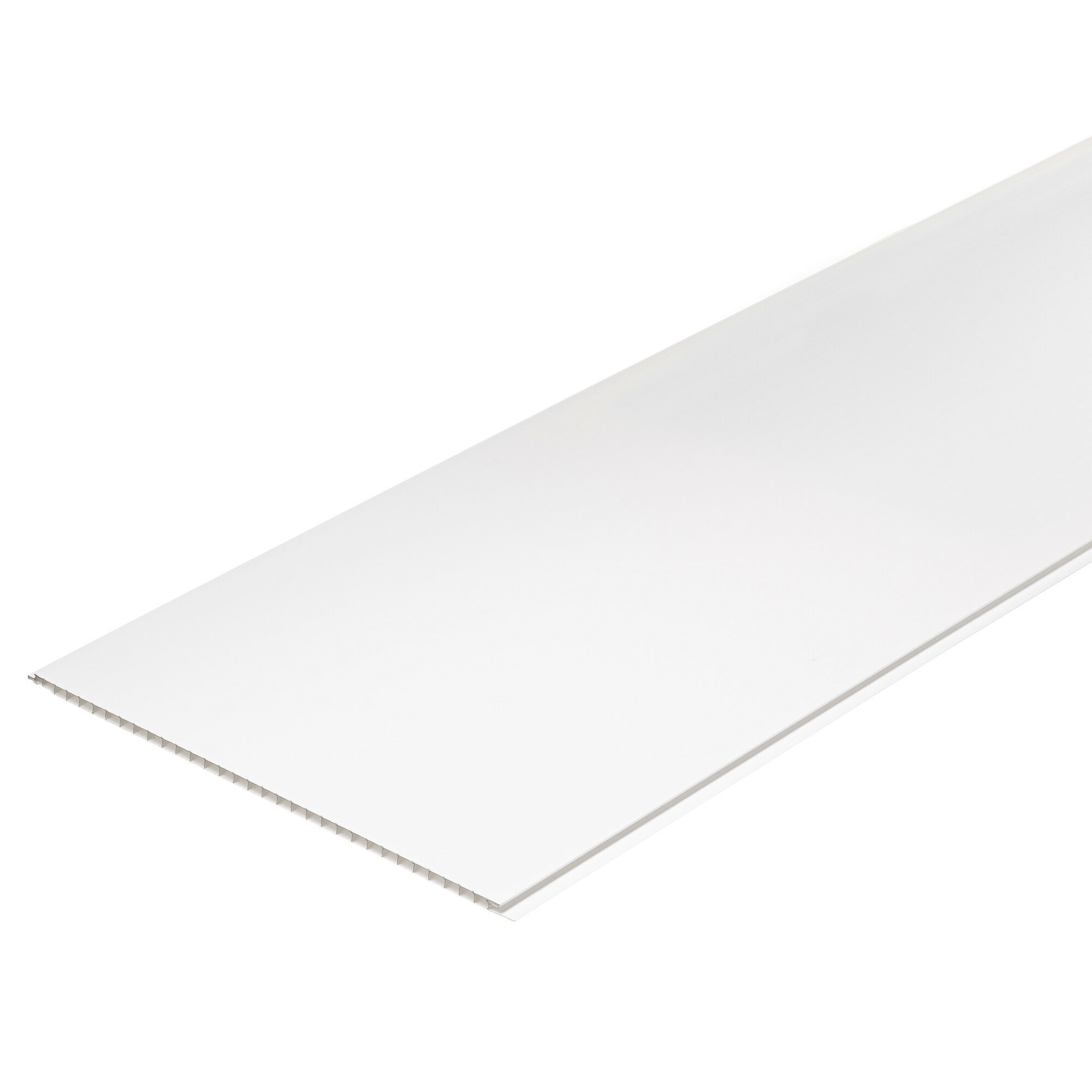 Панель ПВХ 250х3000х5 мм Stella бесшовная глянцевая белая 0,75 кв. м