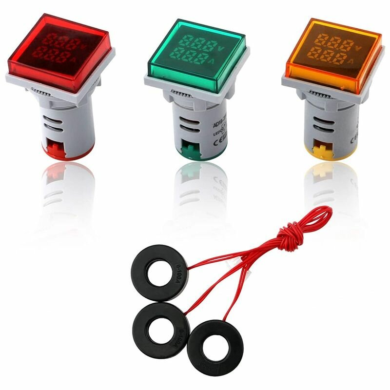 Вольт-амперметр переменного тока, AC 20-500 В 0-100 А Мини-мультиметр