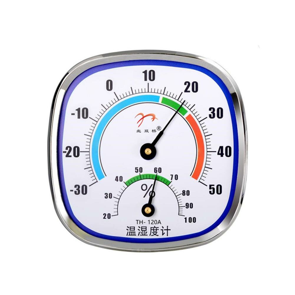Настенный термометр-гигрометр для дома, стрелочный дизайн с английскими обозначениями, металлические стрелки