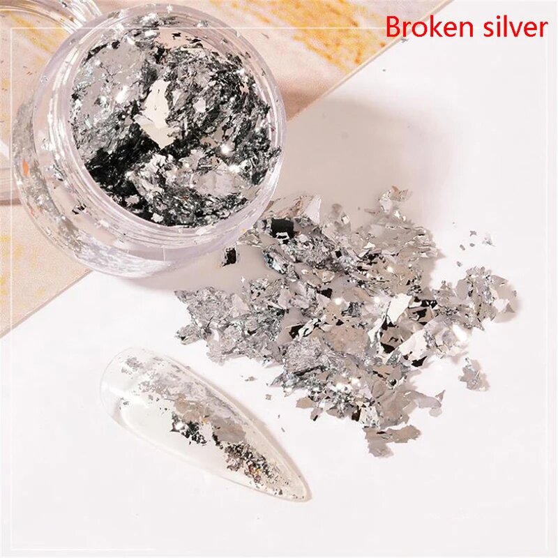 Фольга для ногтей Broken Silver