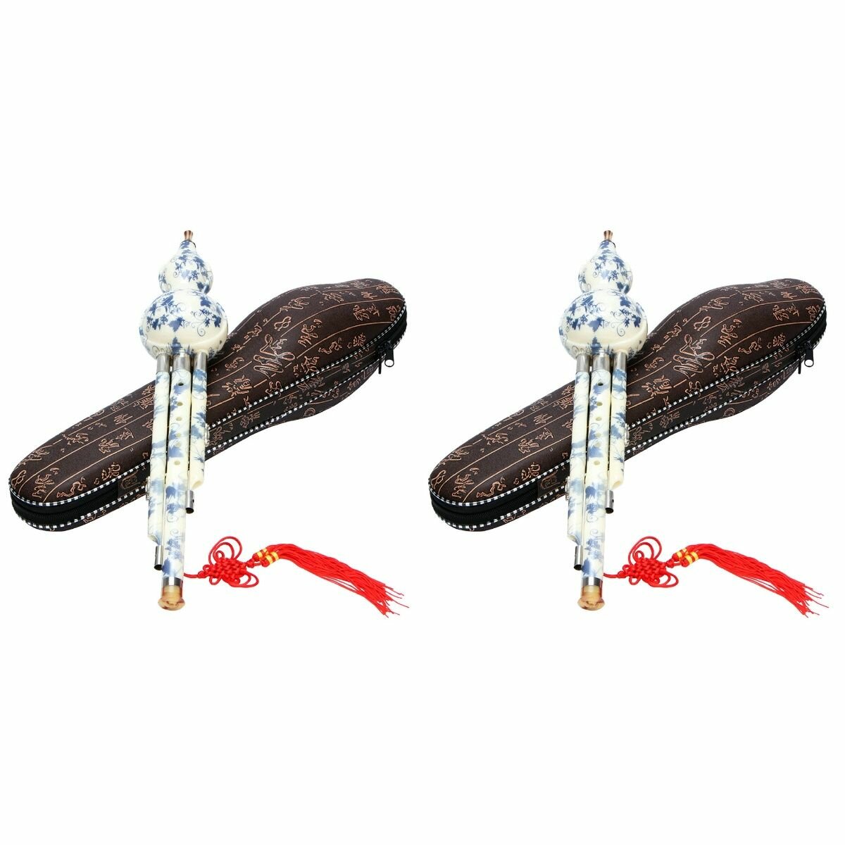Китайский традиционный музыкальный инструмент дудочка из синтетического фарфора для начинающих 2 шт