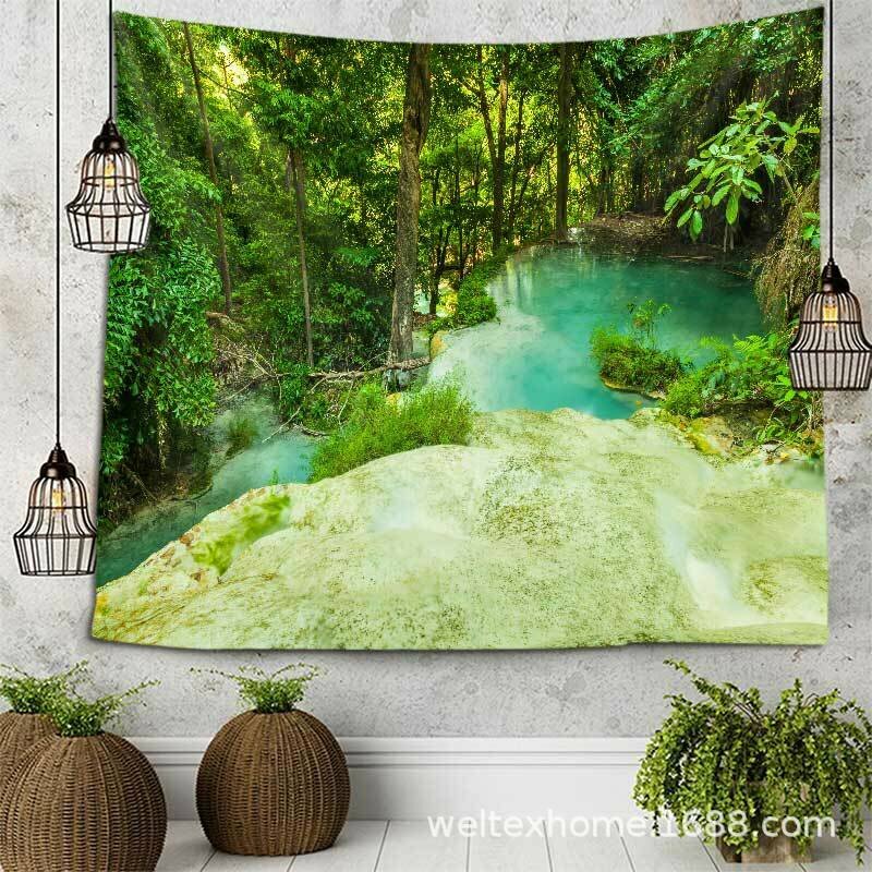 Трансграничная Амазонка трансграничный лесной водопад висит фон настенная ткань для мальчиков и девочек общежитие