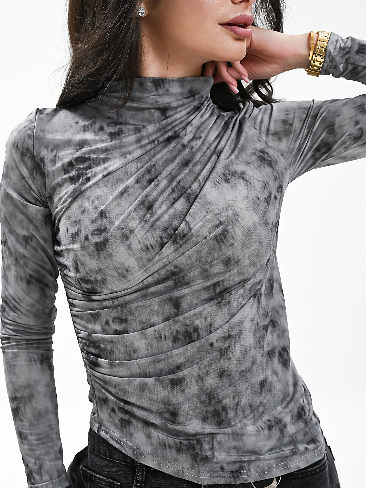 Лонгслив лонгслив с драпировкой