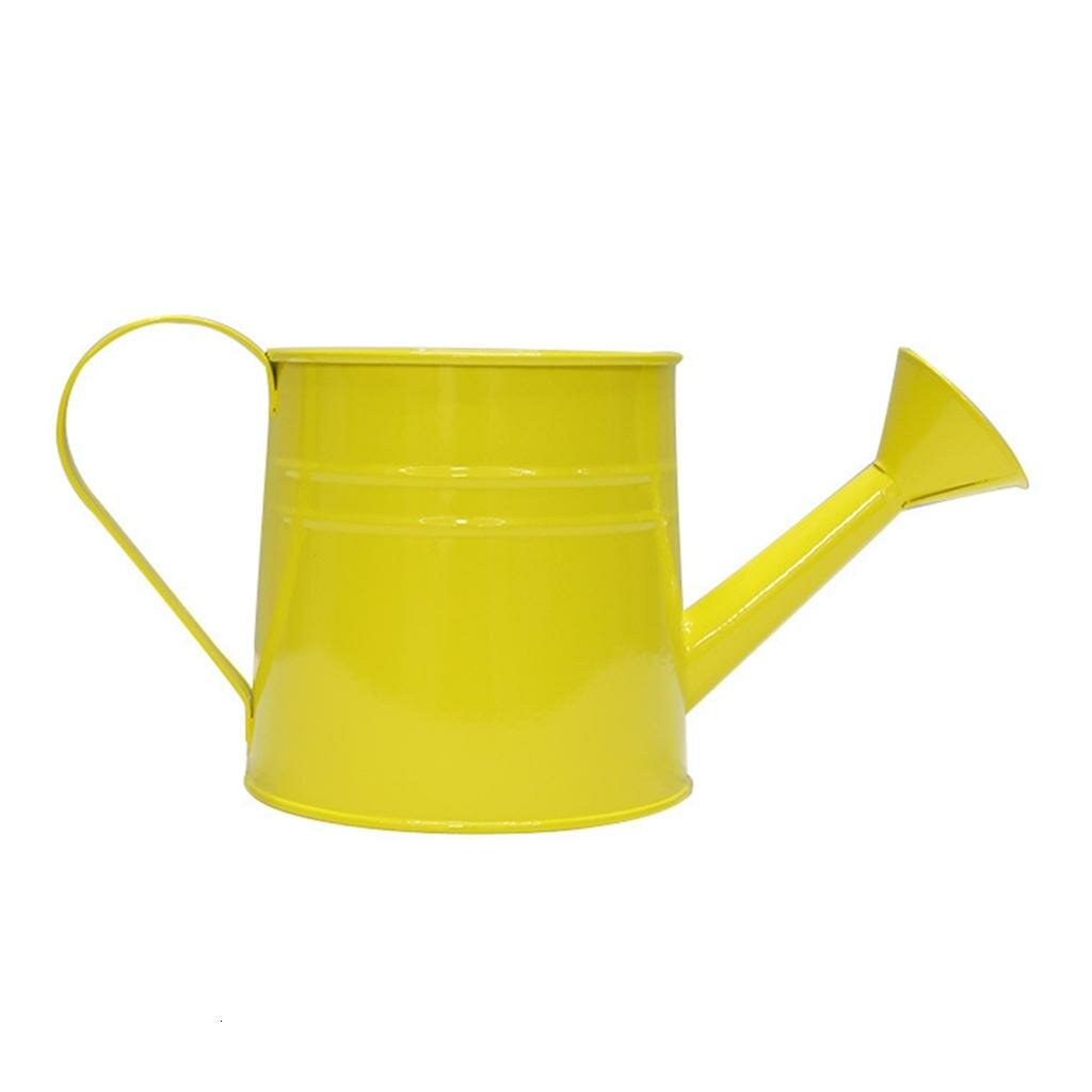 Железное ведро-кашпо для цветов, Желтый