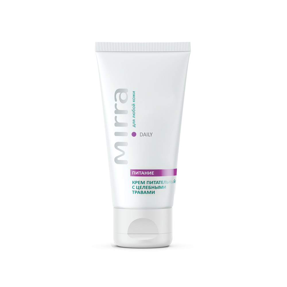Крем питательный с целебными травами (в тубе) Mirra, укрепляет стенки капилляров 50 мл