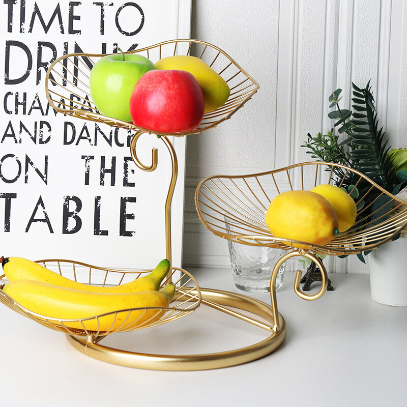 Скандинавская фруктовая тарелка, креативная современная гостиная, трехъярусная фруктовая тарелка, простая железная арт-многоярусная фруктовая корзина, тарелка для закусок