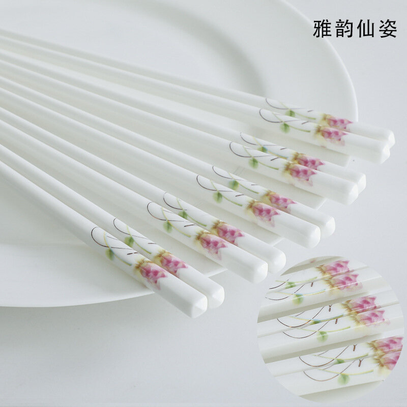 Новые керамические палочки для еды из костяного фарфора без плесени и скольжения для домашнего использования