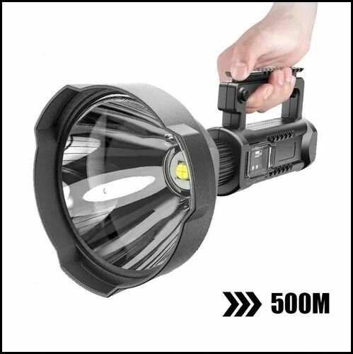 Кемпинговый фонарь H-863 с подставкой и USB зарядкой, черный/прозрачный, Светодиод P90, Аккумулятор 18650