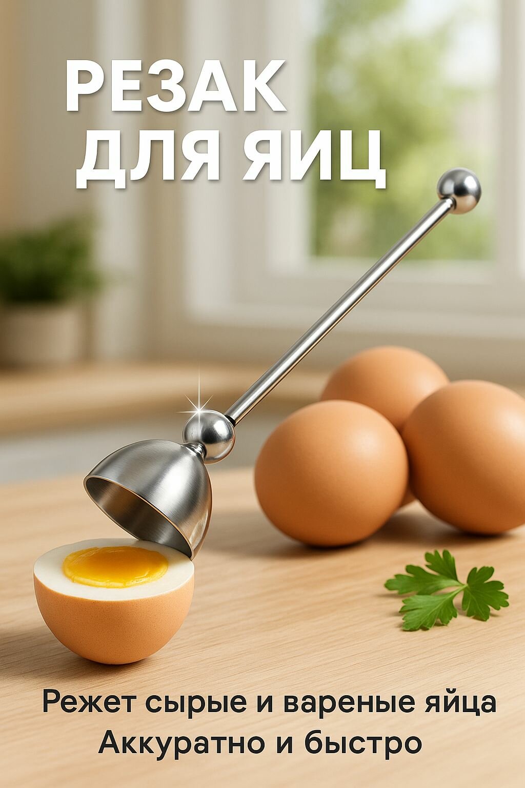 Нож для яиц, ножницы для скорлупы. Яйцебитер.