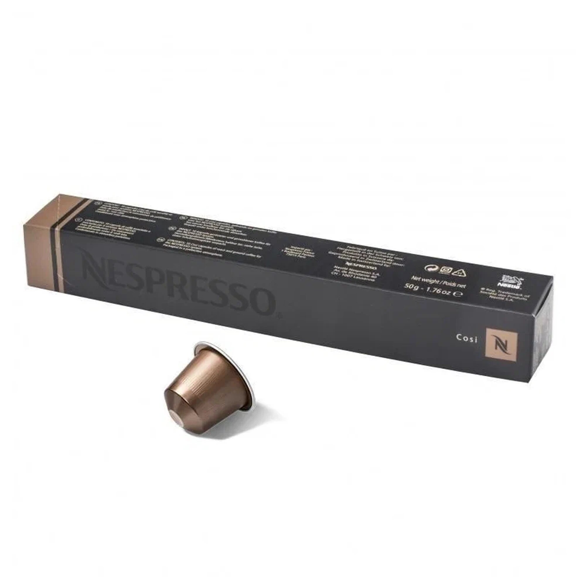Капсулы для кофемашин Nespresso Original "Nespresso COSI" (10 капсул), 2 упаковки