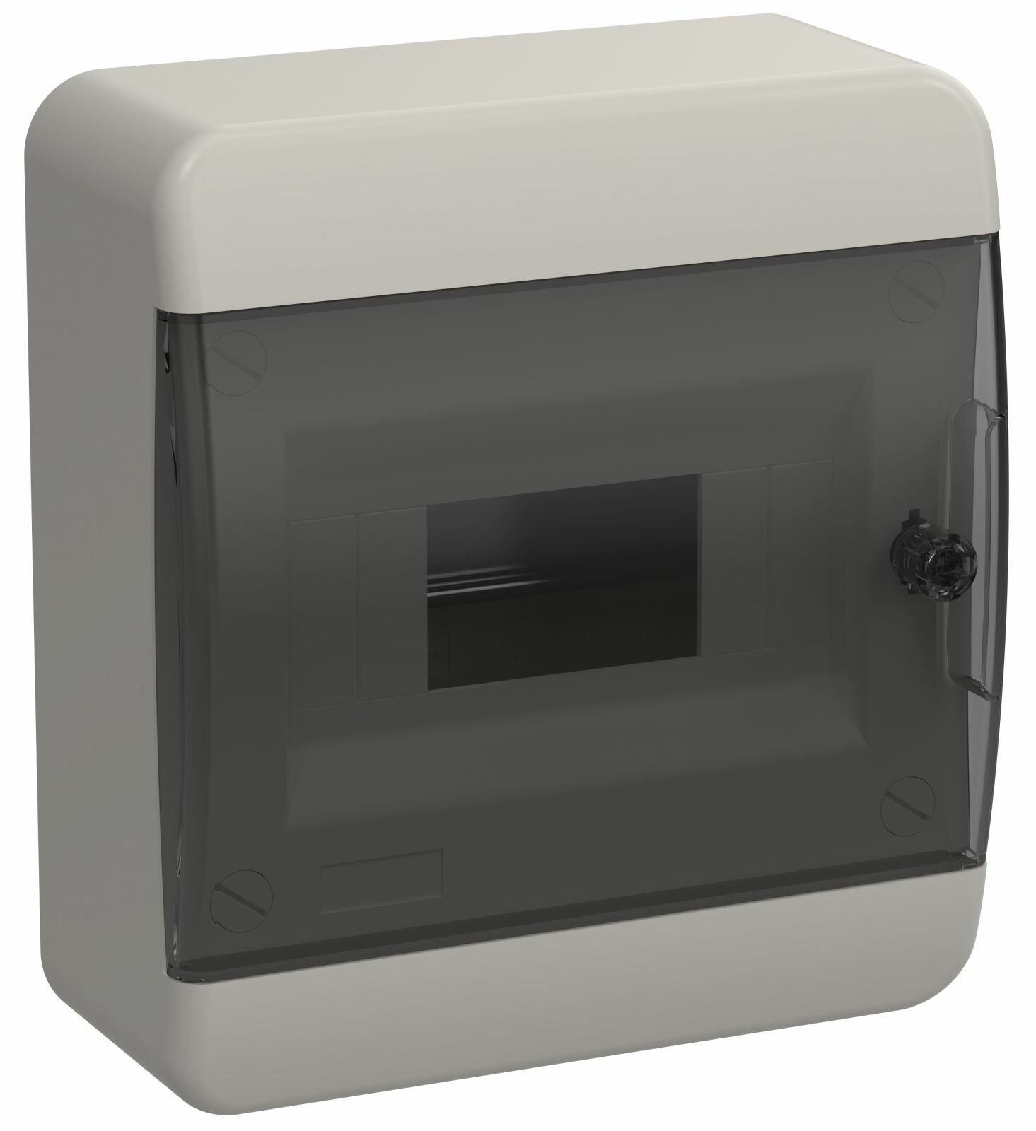 Щит монтажный Instart навесной, на 8 модулей, степень защиты IP41, дверь черная прозрачная