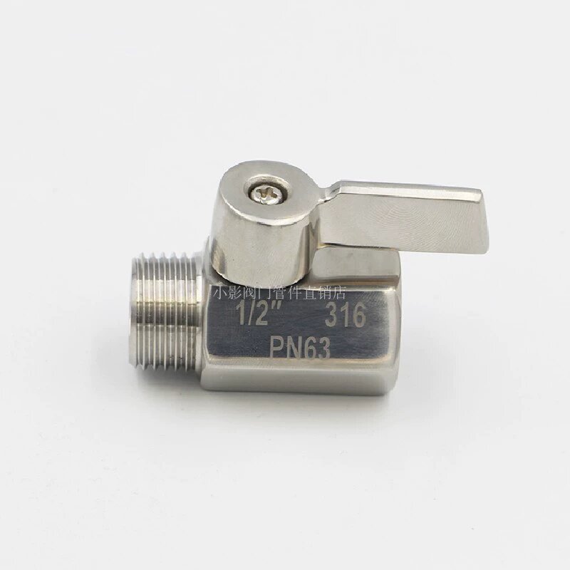 Мини-шаровой кран из нержавеющей стали 304, внутренний и внешний провод, маленький клапан, микропереключатель,