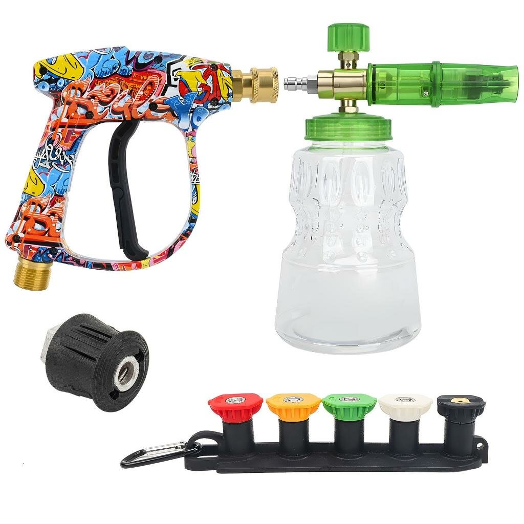 Оборудование для мойки автомобилей с концентрированной струей, насадками и пенокомплектом, C