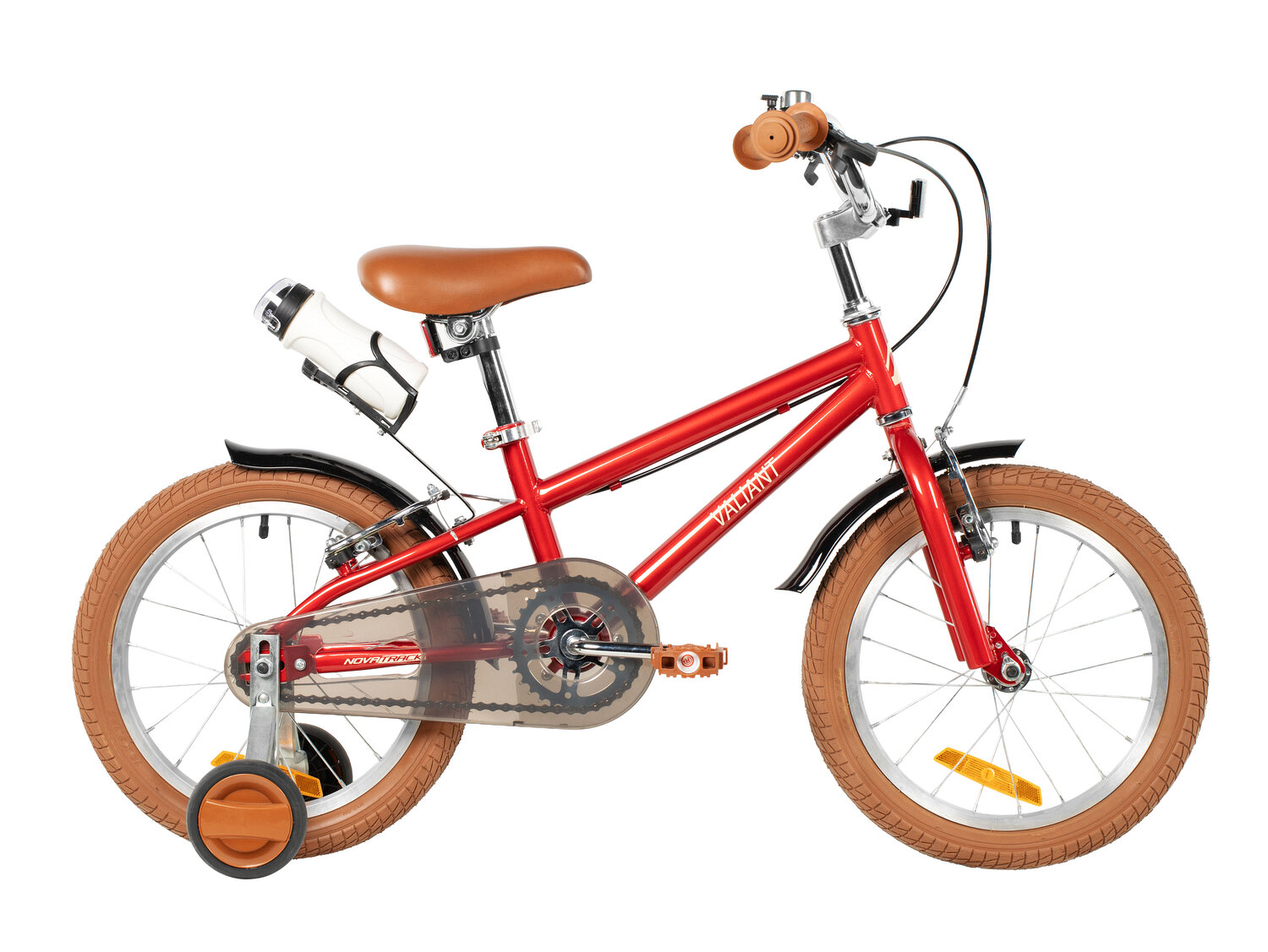 Детский велосипед Novatrack Valiant 16 (2026), цвет Красный, на рост 98-110 см