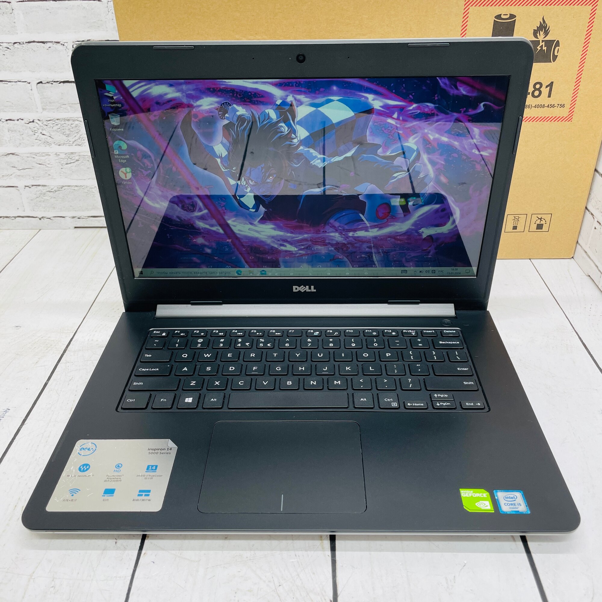 Игровой ноутбук 14, Dell 14-5757, Intel Core i5 6200U, 8 Gb DDR4, 256 Gb SSD, GeForce 930m