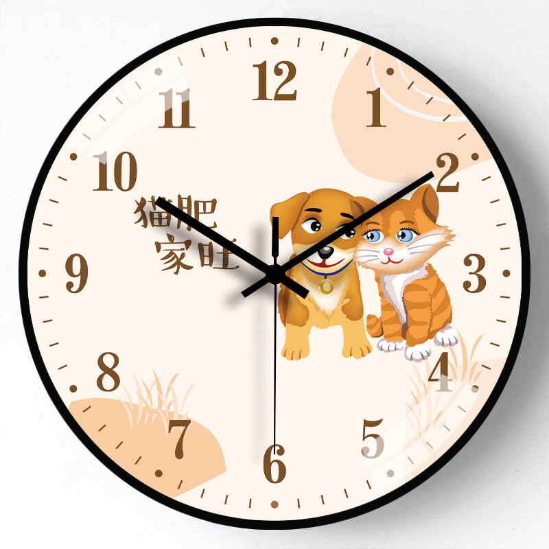 Минималистичные бесшумные настенные часы, удача, круглые, с плавным ходом секунд, все идет хорошо, креативные настенные часы для спальни