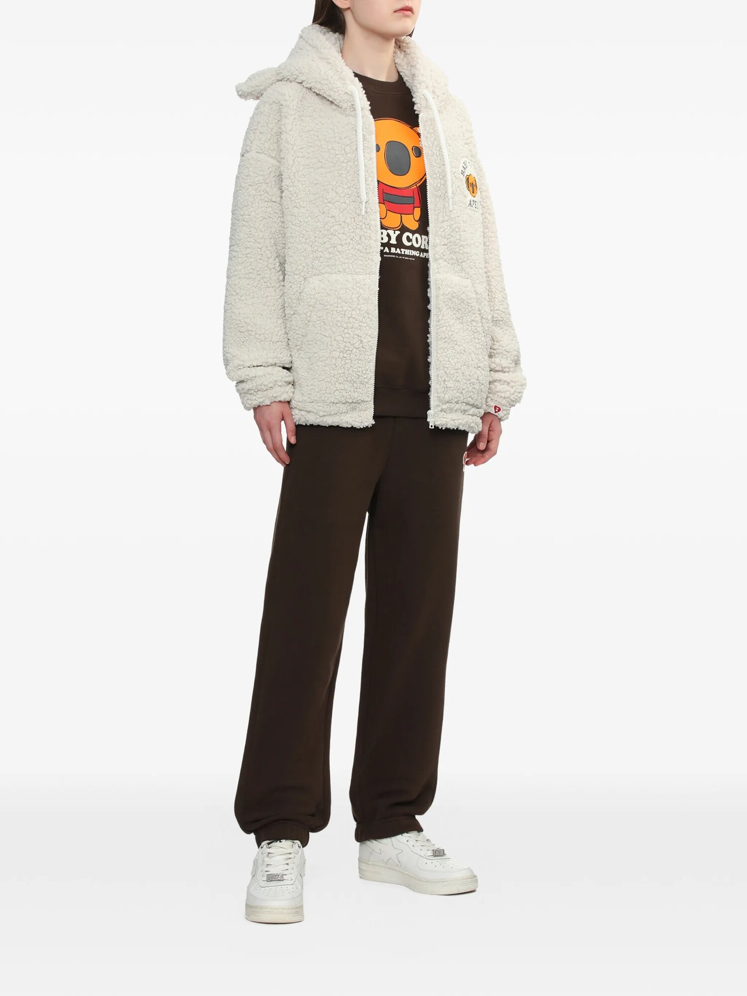 Брюки спортивные A BATHING APE, размер XS, коричневый — фото 1