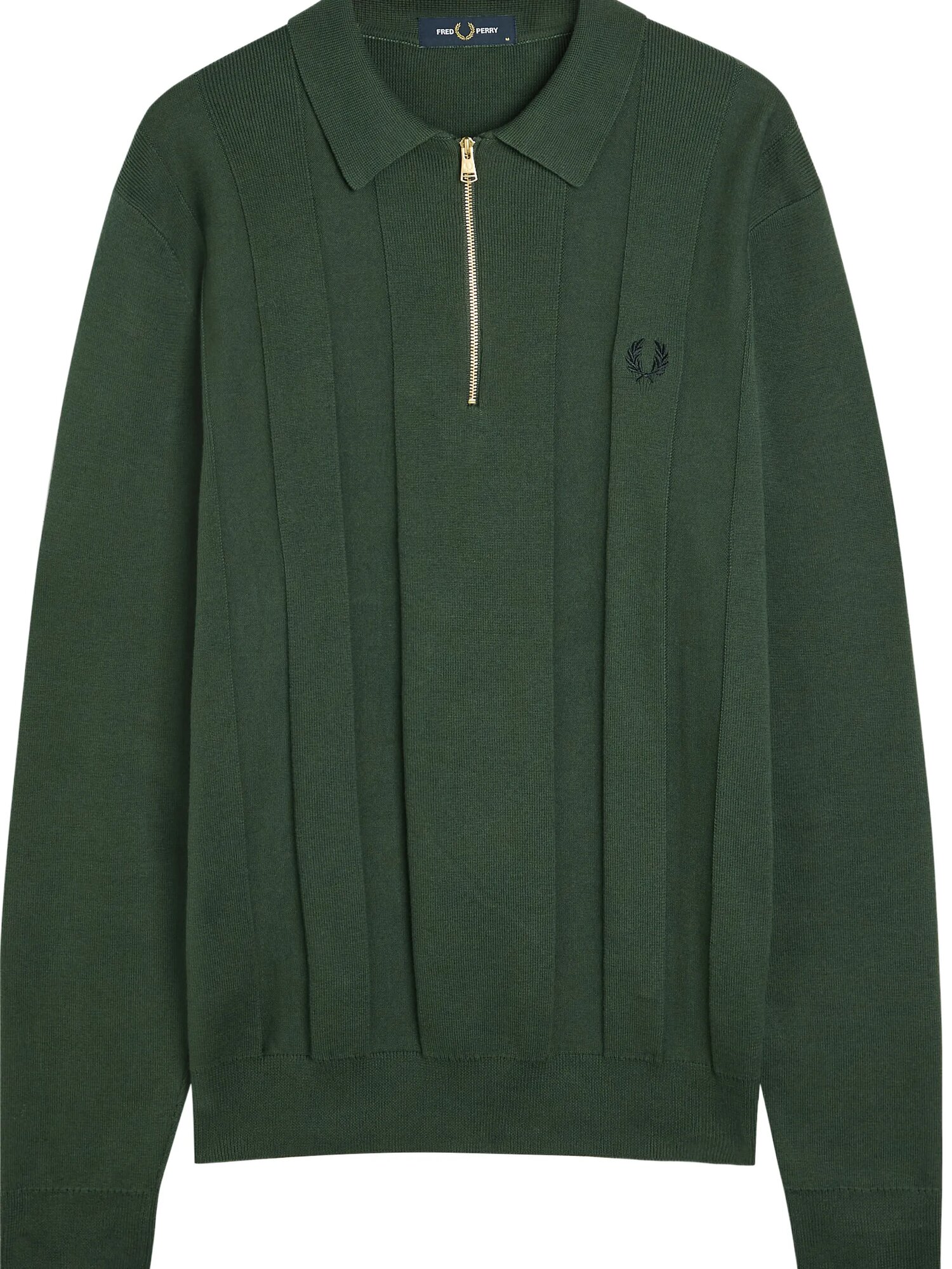 Рубашка FRED PERRY Zip-up knitted polo shirt, размер 52 — фото 1