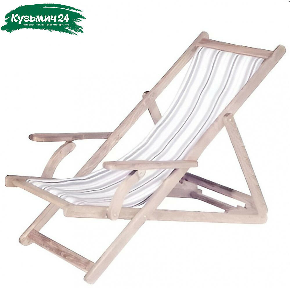 Шезлонг гибкий, Липа, с подлокотниками, для отдыха, для бани и сауны, ткань, дерево