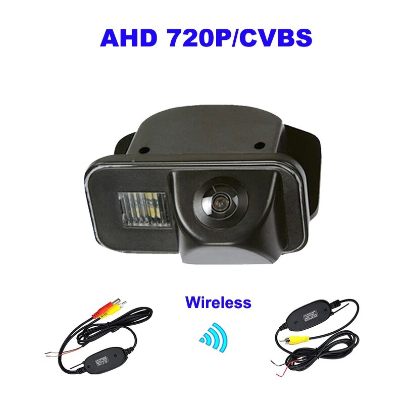 Автомобильная резервная камера заднего вида AHD 1080P для Toyota Corolla 2007-2010 Avensis T25 T27 Auris Sedan, беспроводная/проводная камера заднего вида Wireless AHD 720P