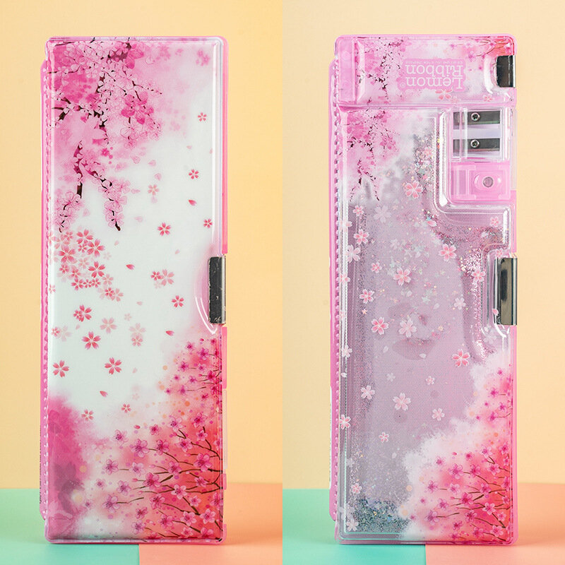 2026 Новейшая оптовая фабрика Интернет-знаменитости Жидкий песок Канцелярская коробка Креативная для детского сада Мальчики и девочки Учащиеся начальной школы Многофункциональный пенал для детей