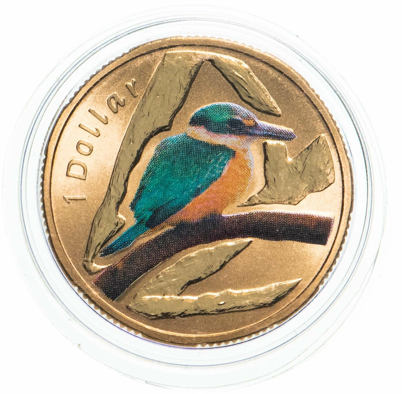 Австралия 1 доллар 2011 "Воздушная серия - священная альциона" блистер, Алюминиевая бронза, в сохранности UNC