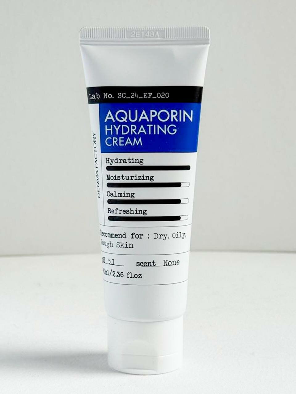 Крем увлажняющий для лица безмасляный с аквапоринами Derma Factory Aquaporin hydrating cream, 70 мл