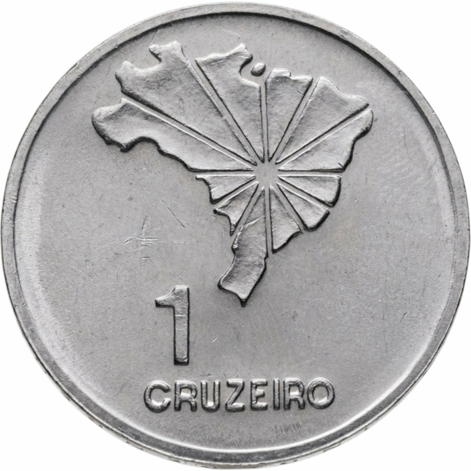 Бразилия 1 крузейро cruzeiro 1972 "150 лет независимости", Никель, в сохранности AU-UNC
