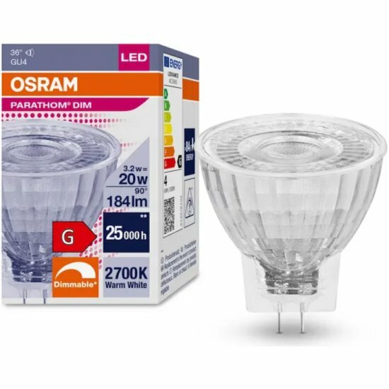 Светодиодная лампа Ledvance-osram OSRAM DIM PARATHOM Spot MR11 GL 20 3,2W/927 12V 36° GU4