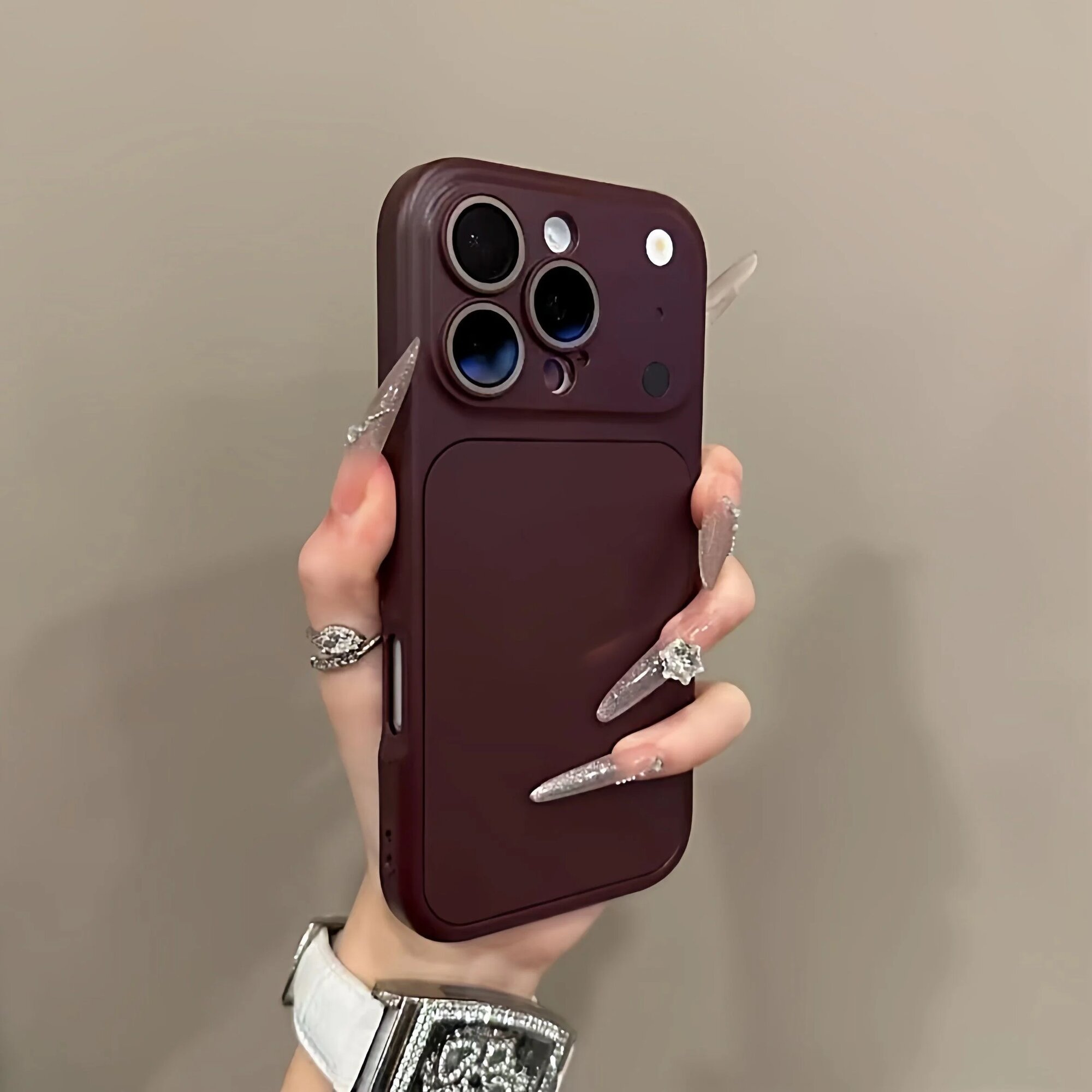 Оригинальный чехол 2-в-1 для iPhone 17 Air 16 15 14 Plus 13 12 11 Pro iPhone12, Бордовый, Wine RED