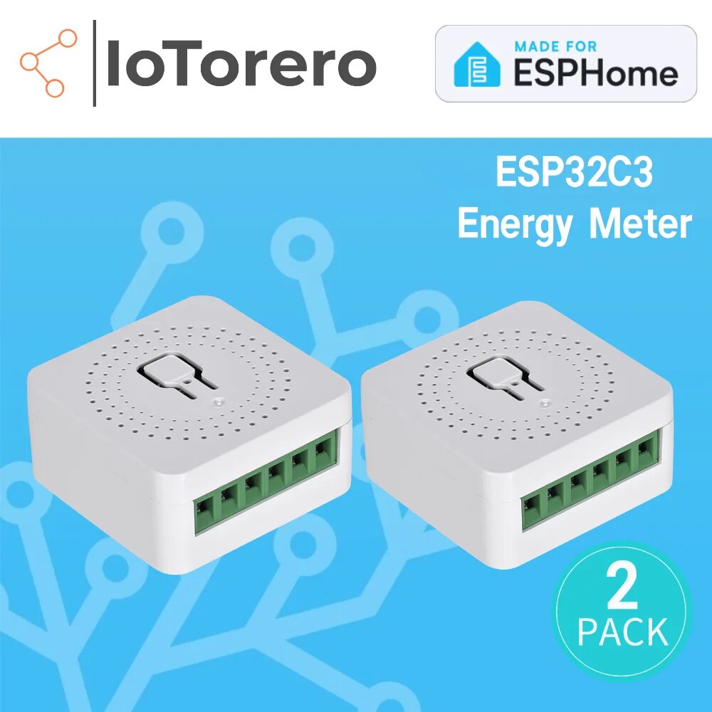 IoTorero Мини-реле ESPHome ESP32C3 для мониторинга мощности 10А