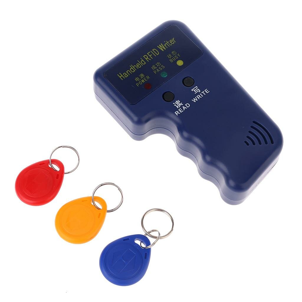 Считыватель и копировщик RFID 125 кГц с ключами, Синий