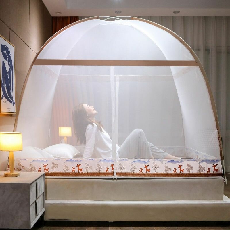 Новая монгольская юрта с москитной сеткой, установка 2025, пылезащитная, для дома, 1.8, складная, для спальни, для детей, 1.5