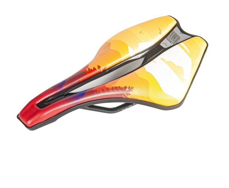 Седло велосипедное Enlee DS-30G фитнесс/спорт, MTB, с цветным принтом, унисекс.