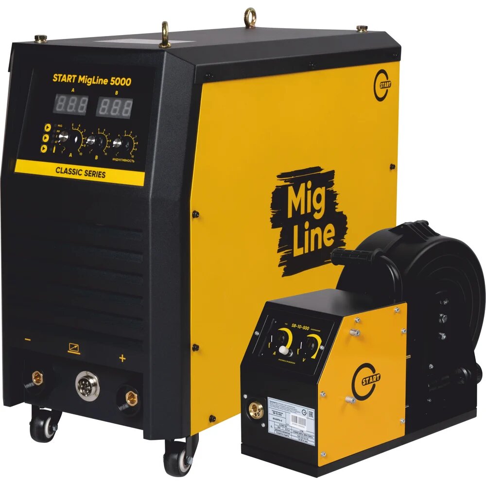 Сварочный полуавтомат START MigLine 5000, 2ST5000, для MIG/MAG и MMA, 500А, 30кг