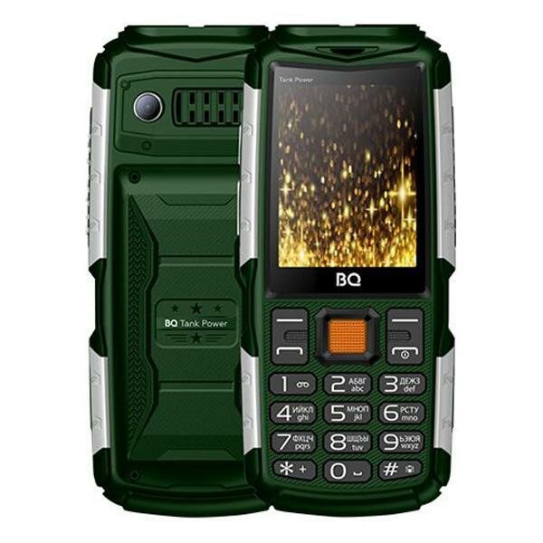Мобильный телефон BQ BQ-2430 Tank Power Green Silver
