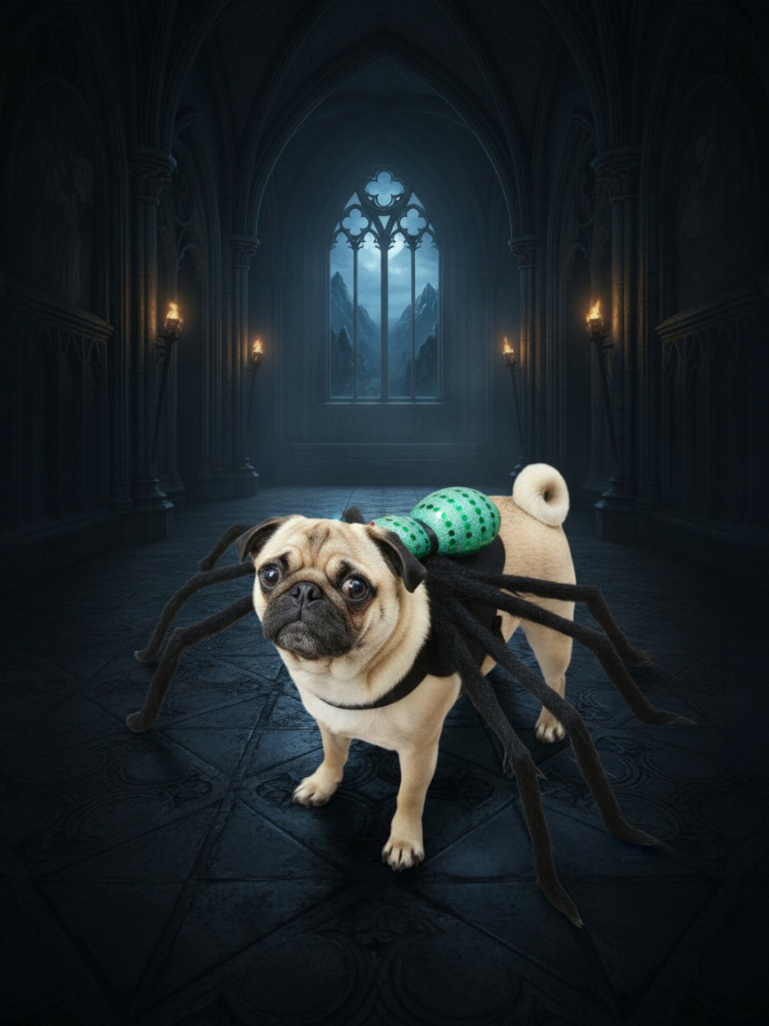 Карнавальный костюм для собачки или кота. Лапки паука для кота. Застежка липучка - подходит для всех кошек