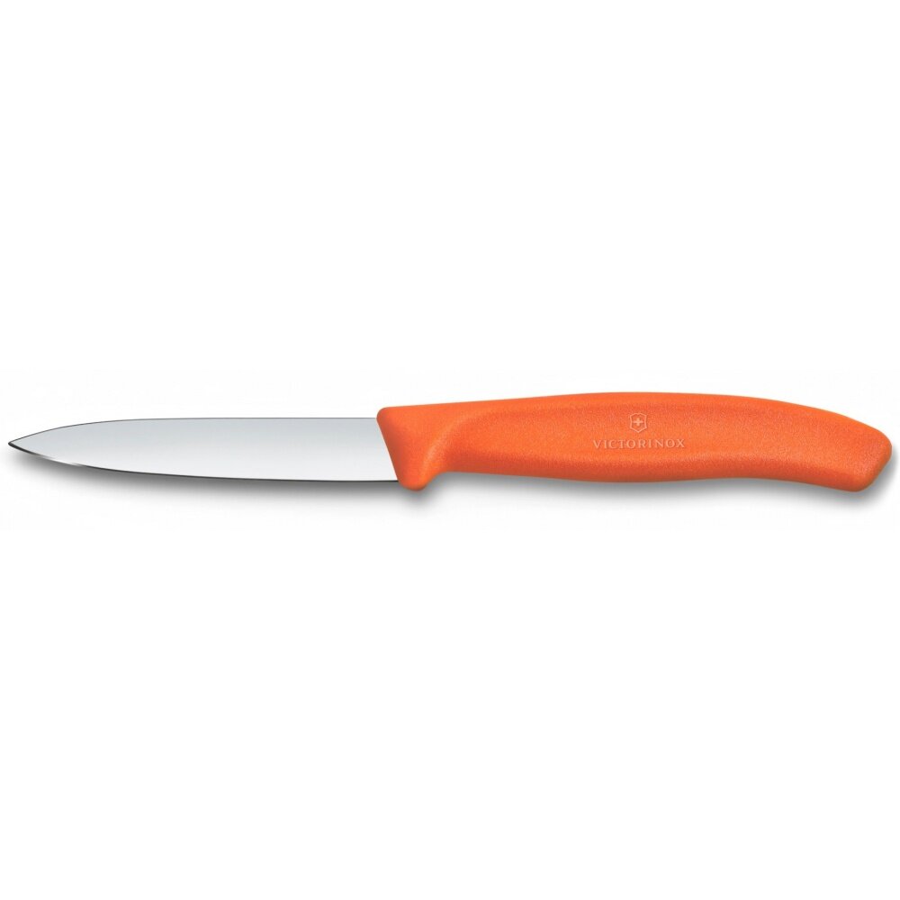 Victorinox Kitchen 6.7609. C1 Нож кухонный victorinox swiss classic, для чистки овощей и фруктов, 80мм. прямая заточка, оранжевый