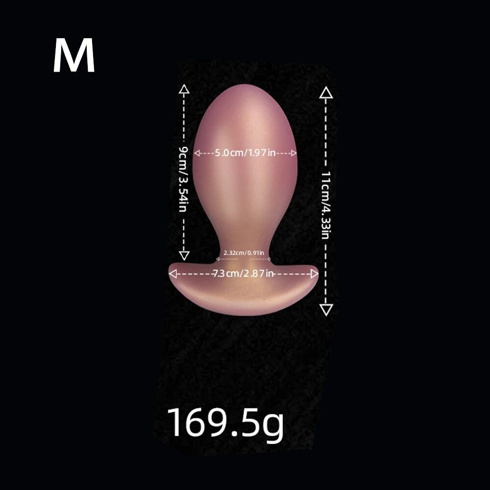 Анальная пробка S/XXL: огромное силиконовое мягкое анальное устройство в форме драконьего яйца, M